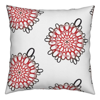 Binary Code Design Nature Abstract Geometric Throw Pillow - Contemporary - Decorative Pillows ...
