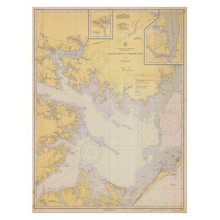 1938 Map of Pamlico Sound, North Carolina, 24x36 - Contemporary ...