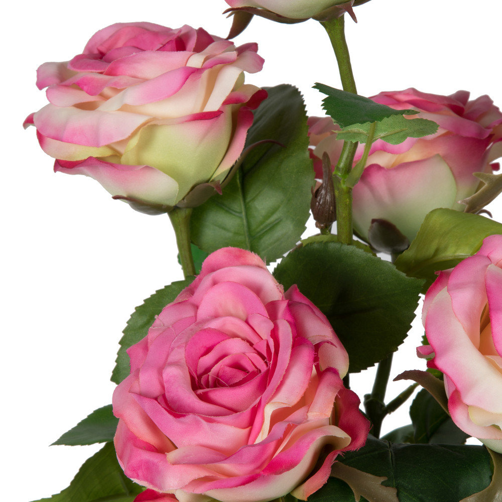 Vickerman F216345 27" Artificial Mauve and Cream Rose Bouquet in Glass ...