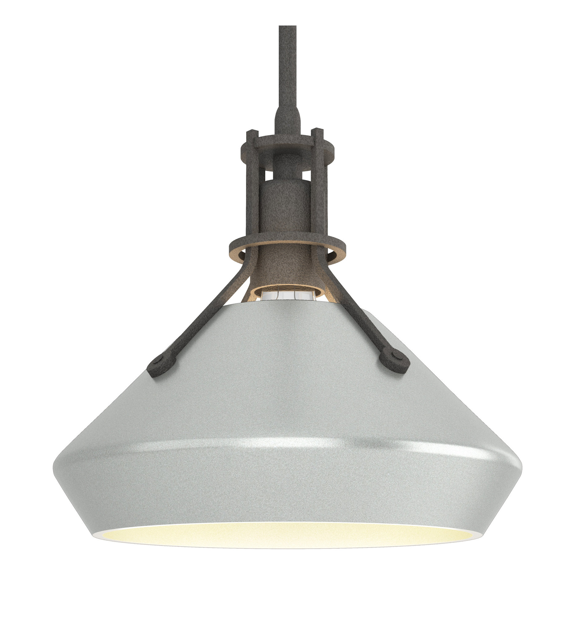 Henry with Chamfer Pendant, Natural Iron, Vintage Platinum Accents ...