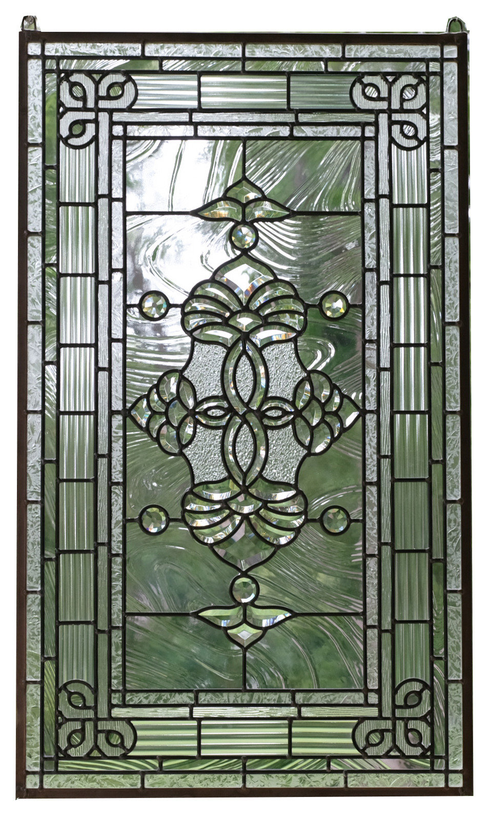 All clear beveled glass window Panel, 20"x34" - Victorian - Window Film ...