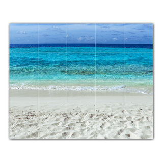 Beach Ceramic Tile Wall Mural HZ500104, 60" Wide x 48" High - Beach ...