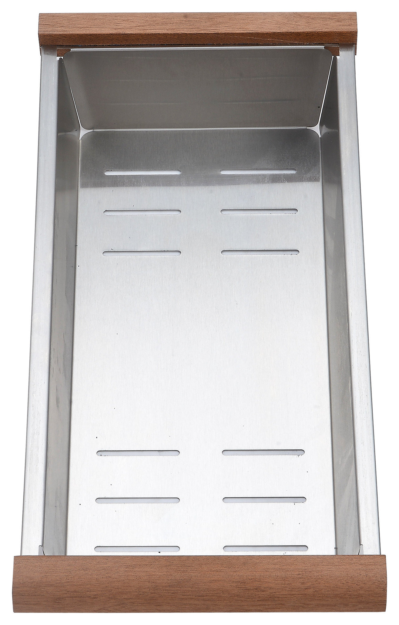Stainless Steel Wood Cover Colander For Workstation Kitchen Sink, 13 ...