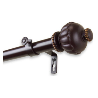 Bran 1" Curtain Rod, 28-48" - Traditional - Curtain Rods - by Rod ...