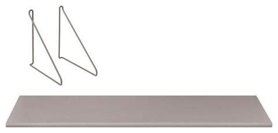 Blomus Panola Wall Shelf with Hanging Brackets Mourning Dove (Brwn/Grey ...