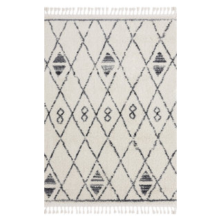 Abani Willow WIL160A Moroccan Shag Cross-Cross Area Rug, 7.9 x 10.2 x 1 ...