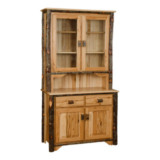 Hickory Log 2-Door Hutch - Rustic - Desks And Hutches - by Furniture ...