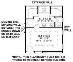 Master ensuite and WIC...how to layout to fit in a space 15'8" x 12'8"