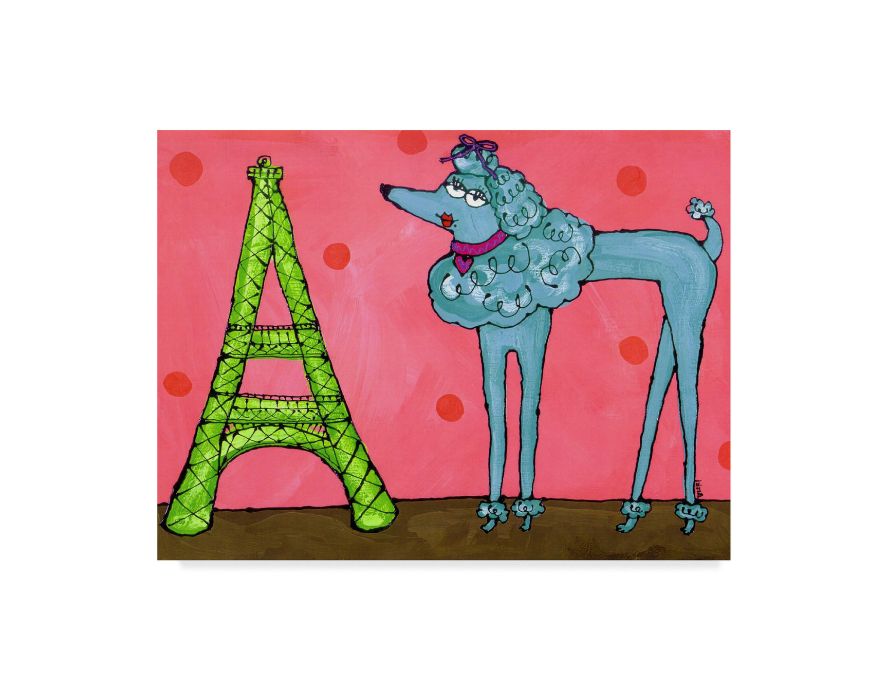 Cherry Pie Studios 'French Poodle' Canvas Art, 24"x18" - Contemporary ...