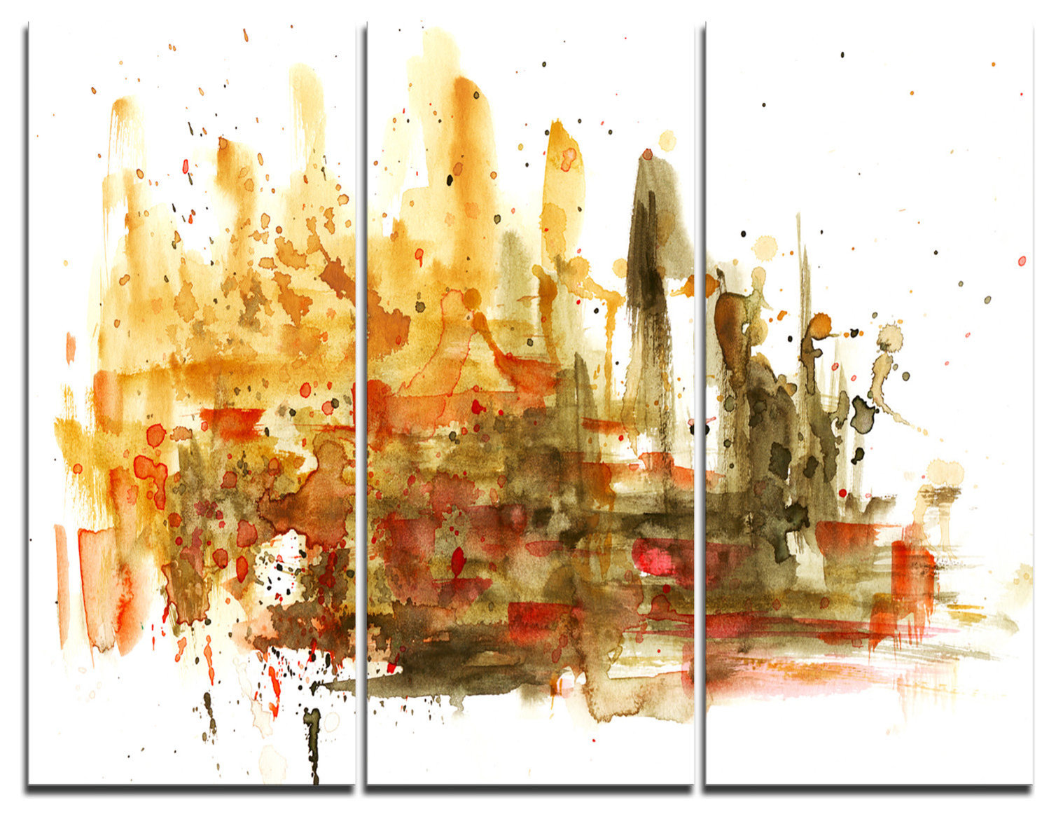 "Abstract Composition Art" Abstract Canvas Print, 36"x28" 3 Panel ...
