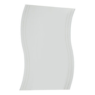 Frameless Wave Wall Mirror - Contemporary - Bathroom Mirrors - by ...