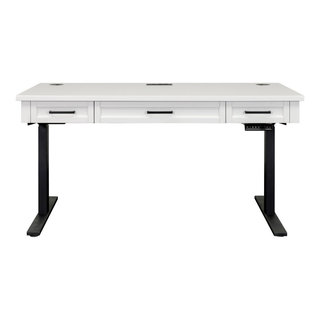 Modern Electric Sit Stand Desk Height Adjustable Table White ...