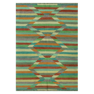 Winchester Kilim Elvan Red/Orange Rug, 5'7x7'9, 5'7x7'9 - Contemporary ...