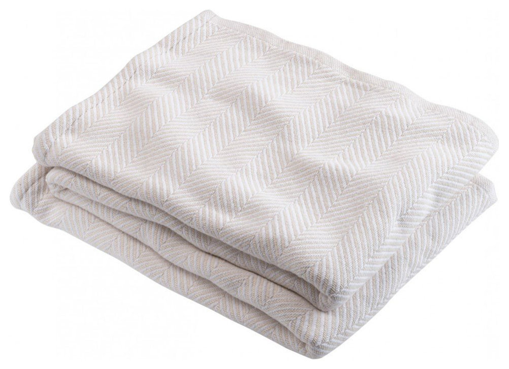 Madison Cotton Blanket, Queen - Contemporary - Blankets - by Sportique ...