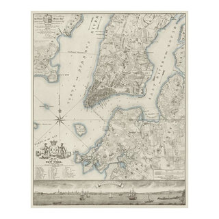 "Plan of New York, copied from the Ratzer Map, Blue Shading" Paper Art ...