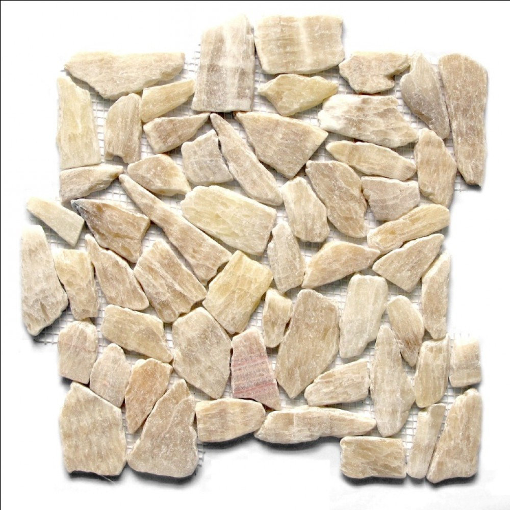 Yellow Jelly 12x12 Interlocking Natural Pebbles - Contemporary - Mosaic ...