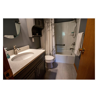 Guest Bathroom with Waypoint Vanity and Updated Tub Surround ...