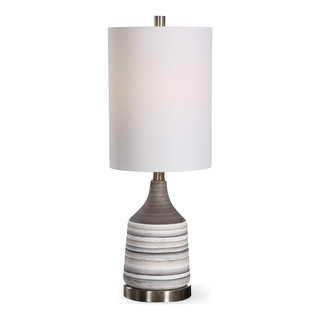 24" Coastal Brown Earth Tones Table Lamp - Farmhouse - Table Lamps - by ...