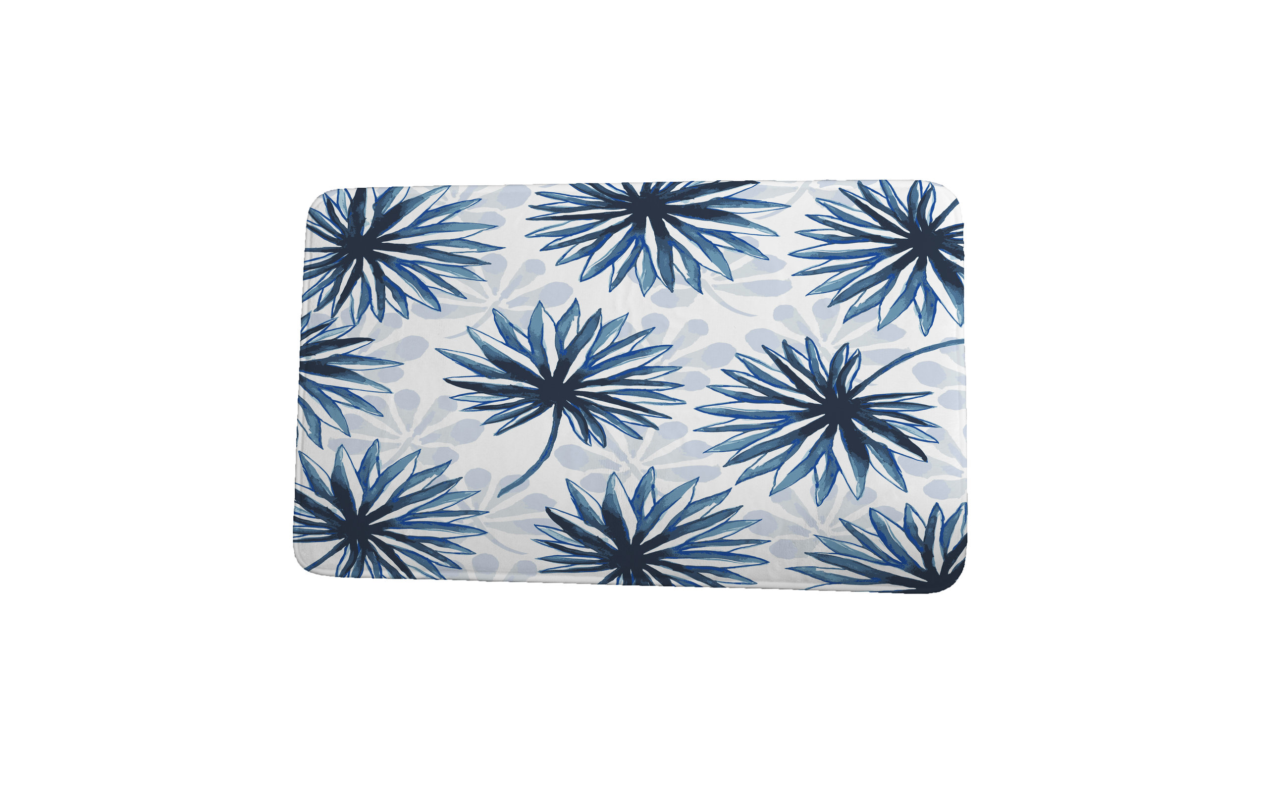 Tropical Resort Spike and Stamp Floral Print Bath Mat, 21"x34 ...
