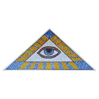 Mosaic Designs, Evil Eye Triangle, 78" x 36" - Contemporary - Tile ...
