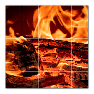 Fire Ceramic Tile Wall Mural HZ500603, 60" Wide x 60" High ...