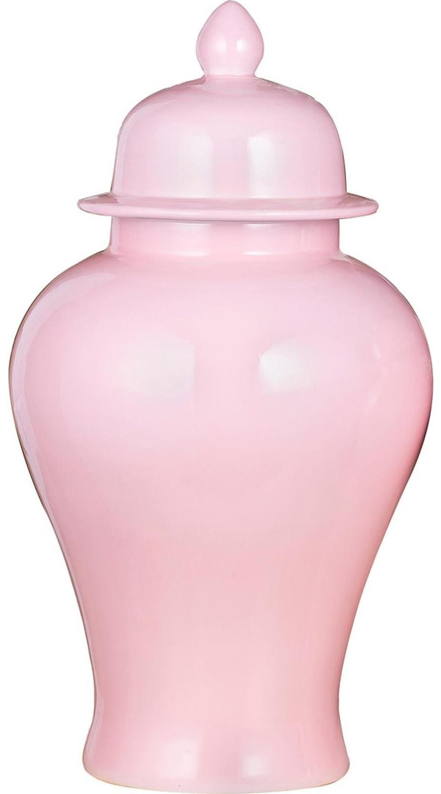Traditional Blush Pink Temple Jar, Small - Asian - Decorative Jars And ...