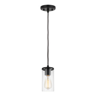 Zire 1-Light Mini-Pendant, Midnight Black - Transitional - Pendant ...