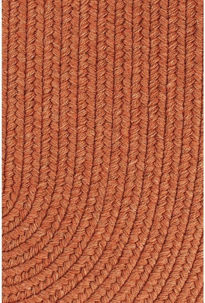 Solid Wool Rug, Terra Cotta, 4' Round, 4' Round - Farmhouse - Area Rugs ...