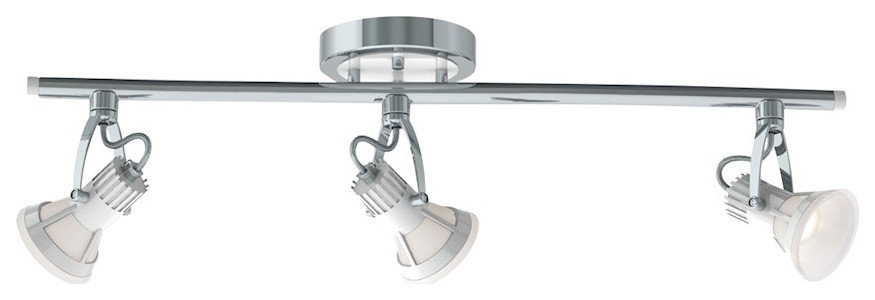 Eurofase Vortex 3-Light Fixed LED Track, Satin Nickel/Frost ...