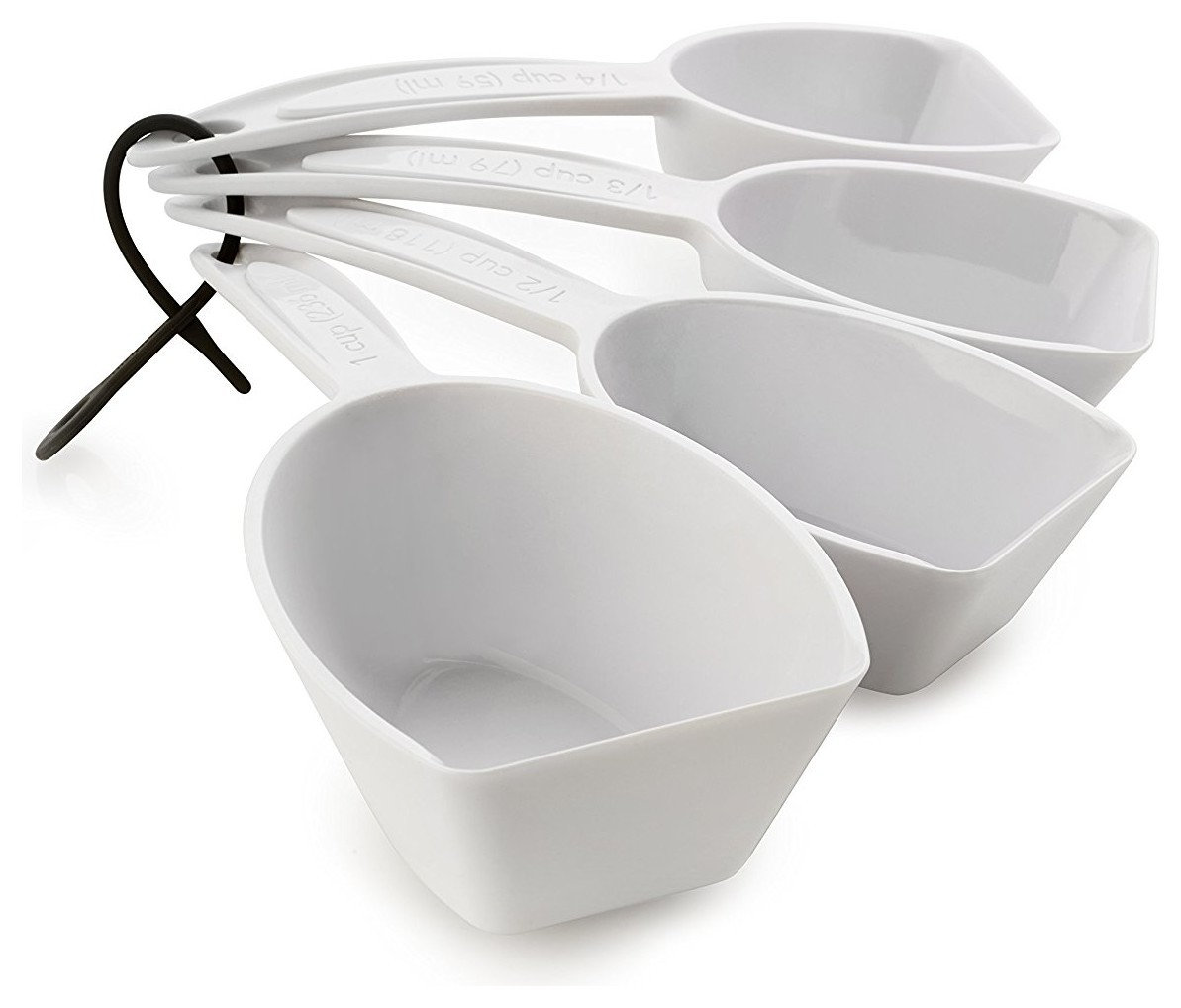 Cuisipro 4--Piece Scoop Cup Set, White - Contemporary - Measuring Cups ...