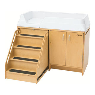 Modern Changing Table With Locking Stairs - Contemporary - Changing ...