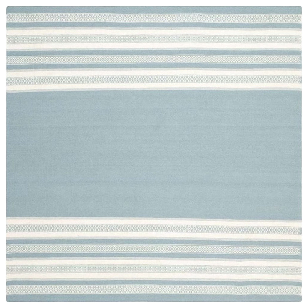 Safavieh Dhurries Turquoise Contemporary Rug - 4' x 6', Square 6 ...
