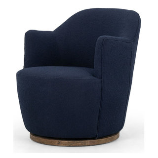 Aurora Copenhagen Indigo Swivel Chair - Contemporary - Armchairs And ...