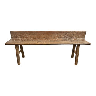 Consigned Batu Antique Mongolian Village Bench - Rustic - Indoor ...