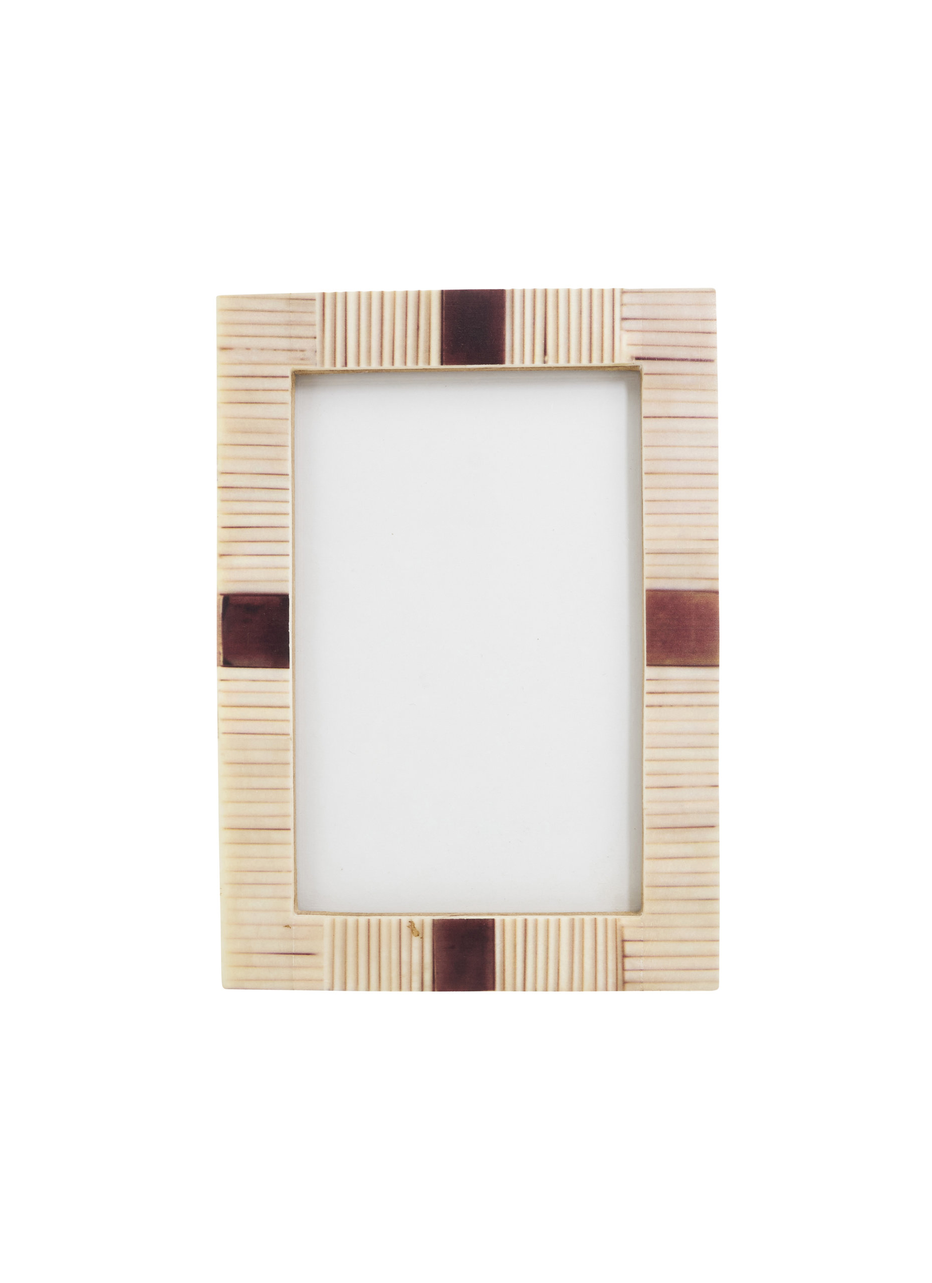 Artisan Ribbed Bone Photo Frame, 4"x6" - Contemporary - Picture Frames ...