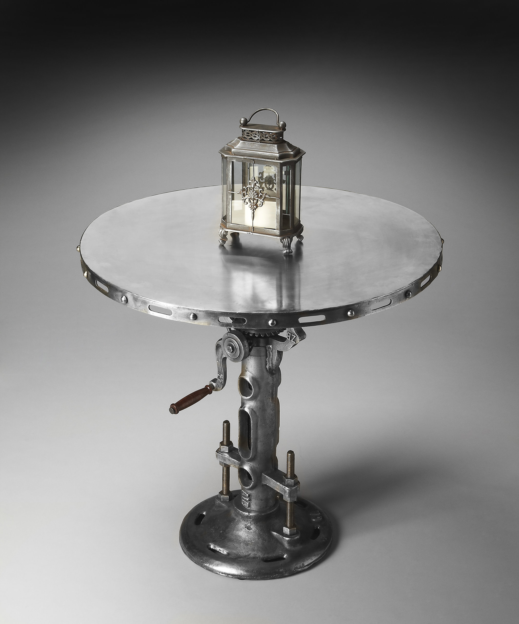 Butler Fenwick Round Metal Hall/Pub Table - Industrial - Indoor Pub And ...