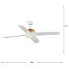 Schaffer II 56" 5-Blade Satin White Ceiling Fan With Integrated LED ...
