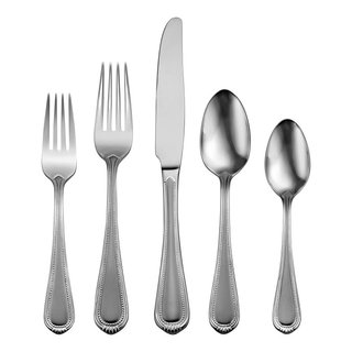 Oneida Satin Countess 45Pc Flatware Set, Service for 8 - Contemporary ...