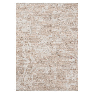 8'x10' Beige Abstract Area Rug - Contemporary - Area Rugs - by ...