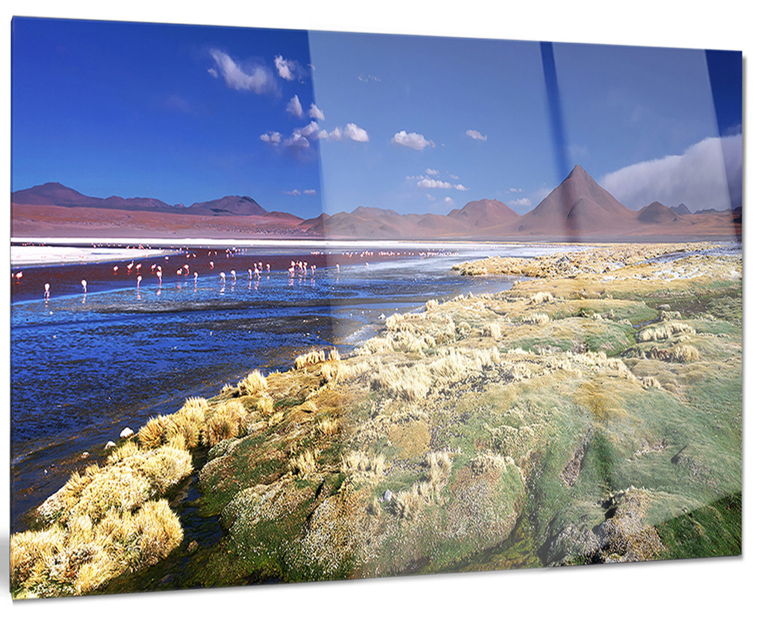 "Colorada Lagoon and Pabellon Volcano" Metal Wall Art, 40"x30" - Beach ...