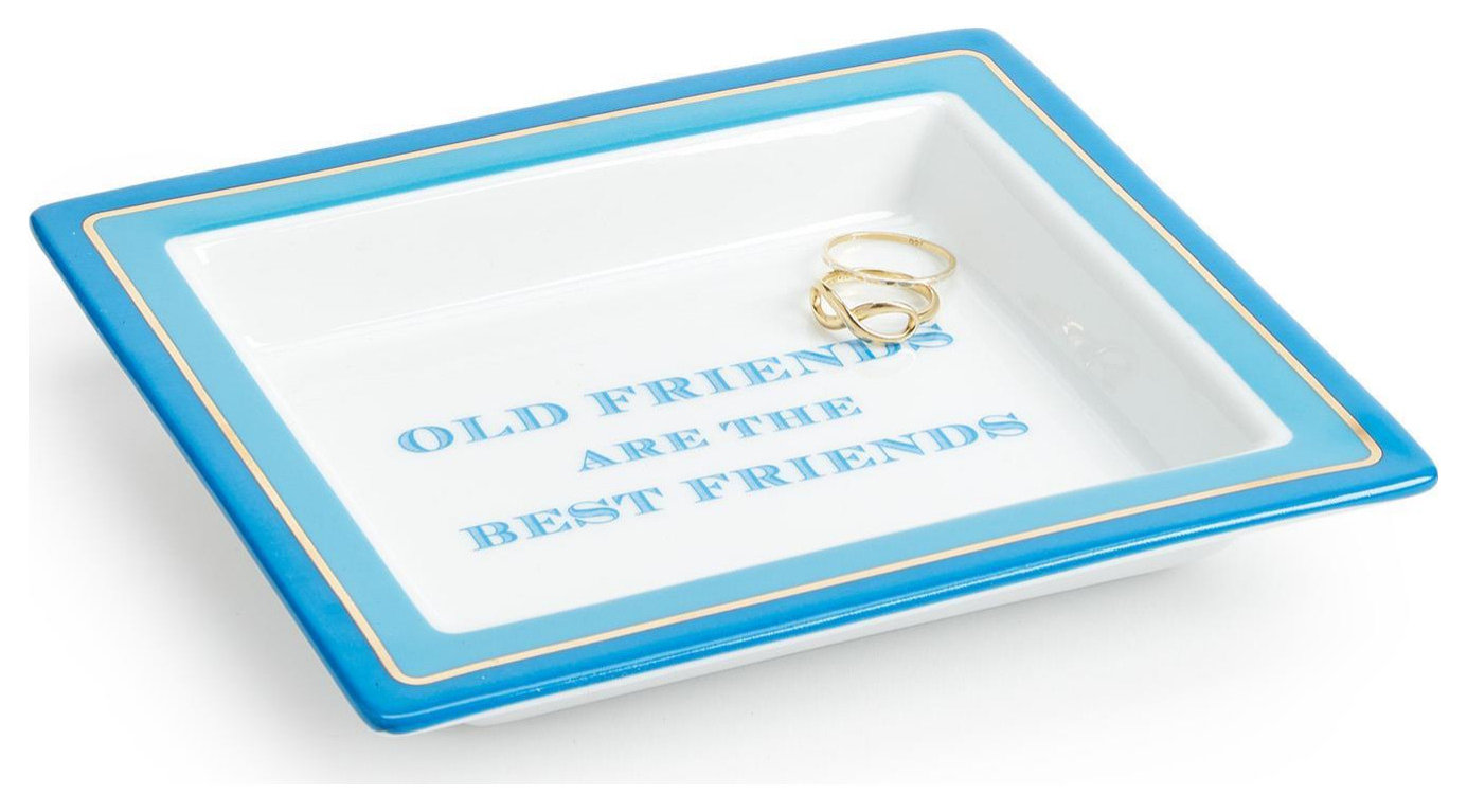 Two's Company Wise Sayings "Old Friends are the Best Friends" Desk Tray ...