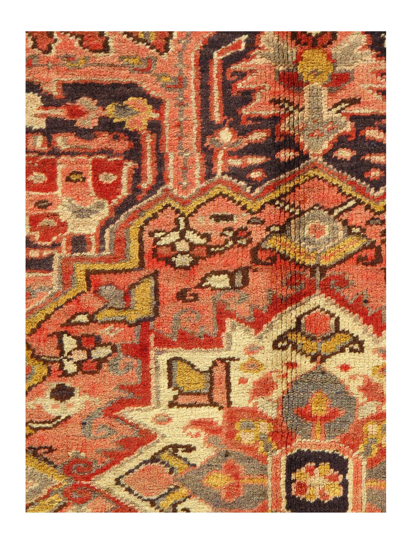Rust Persian Antique Heriz 7'9''x11'1'' - Mediterranean - Area Rugs ...