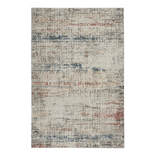 Nourison Rustic Textures Machine Made Area Rugs, Light Gray Multi 6'x9 ...