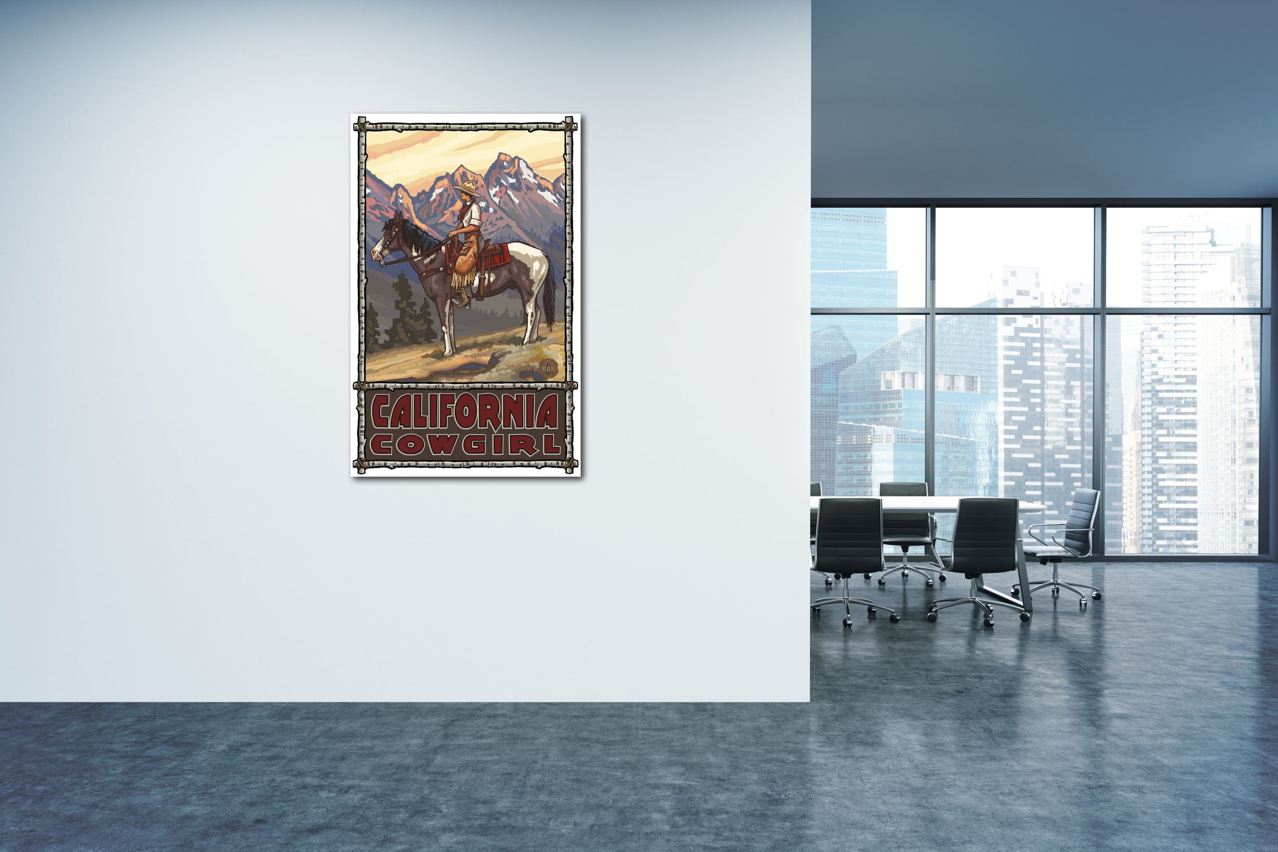 by Artist Paul A. Lanquist California Cowgirl Lady Ranch Art Print, 30 ...