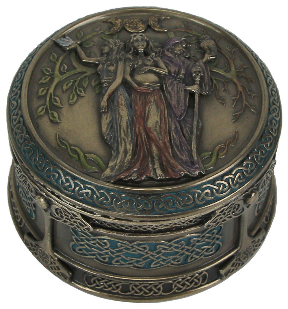 Celtic Triple Goddess Maiden Mother Crone Trinket Box, One Size ...