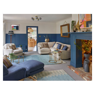 Kent Farmhouse Living Room Renovation - Living Room - Kent - by Golden ...