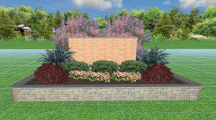 Landscape Design Around Sign