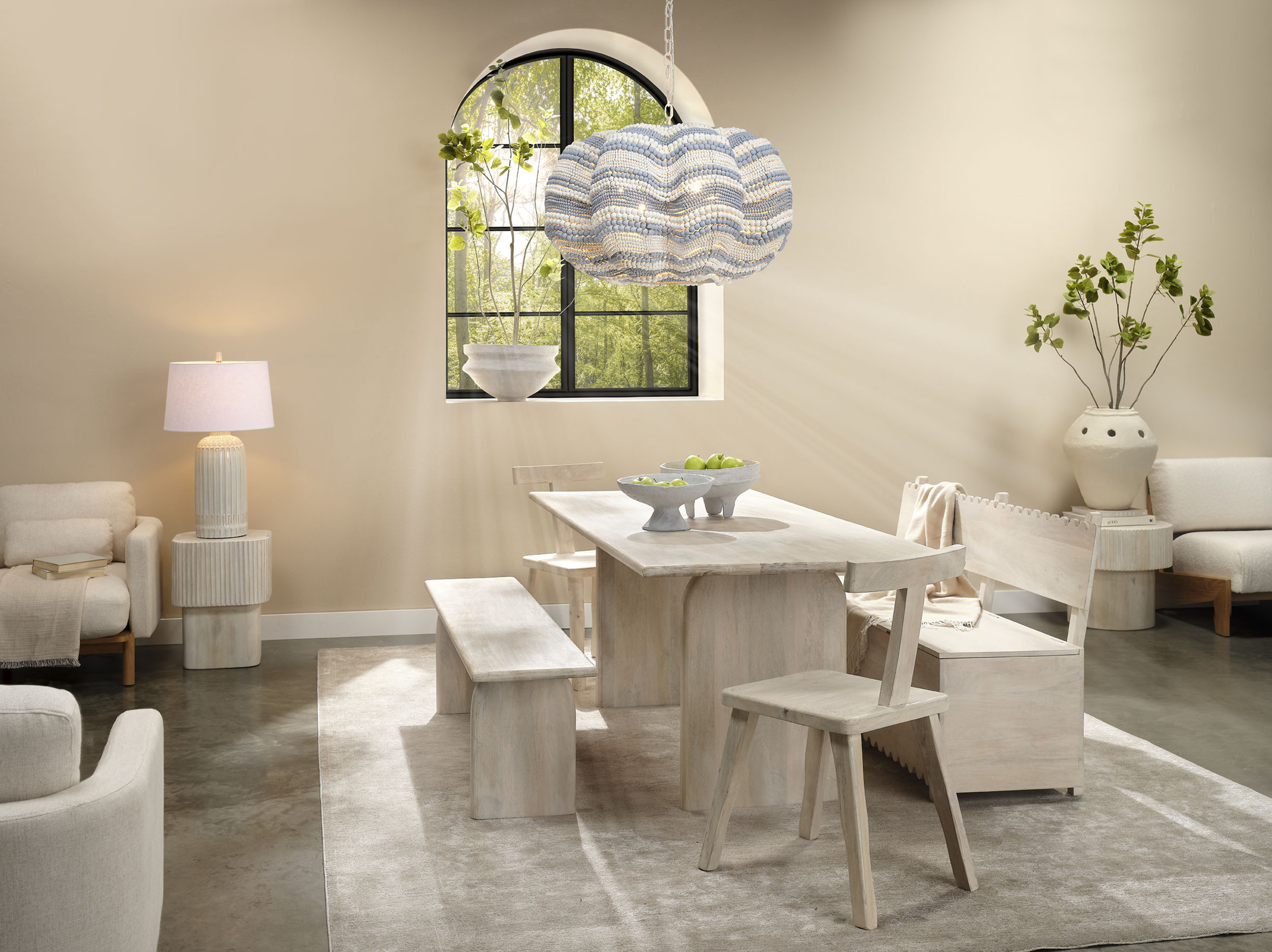 Arc Bench - Light Bleach - Transitional - Dining Benches - by Sideboards and Things | Houzz