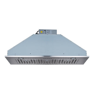 Stainless Steel Range Hood With 3 Speed Button Control, 36 in ...