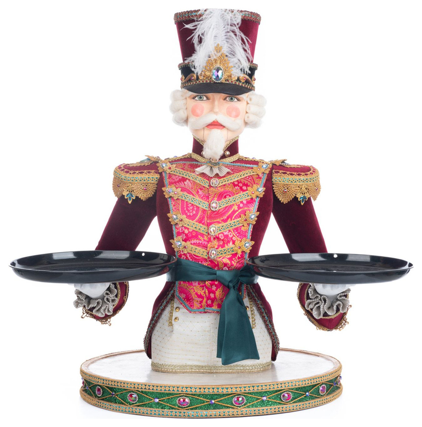 Katherine's Collection Nutcracker Server, 26.75x24x27", Red/White ...